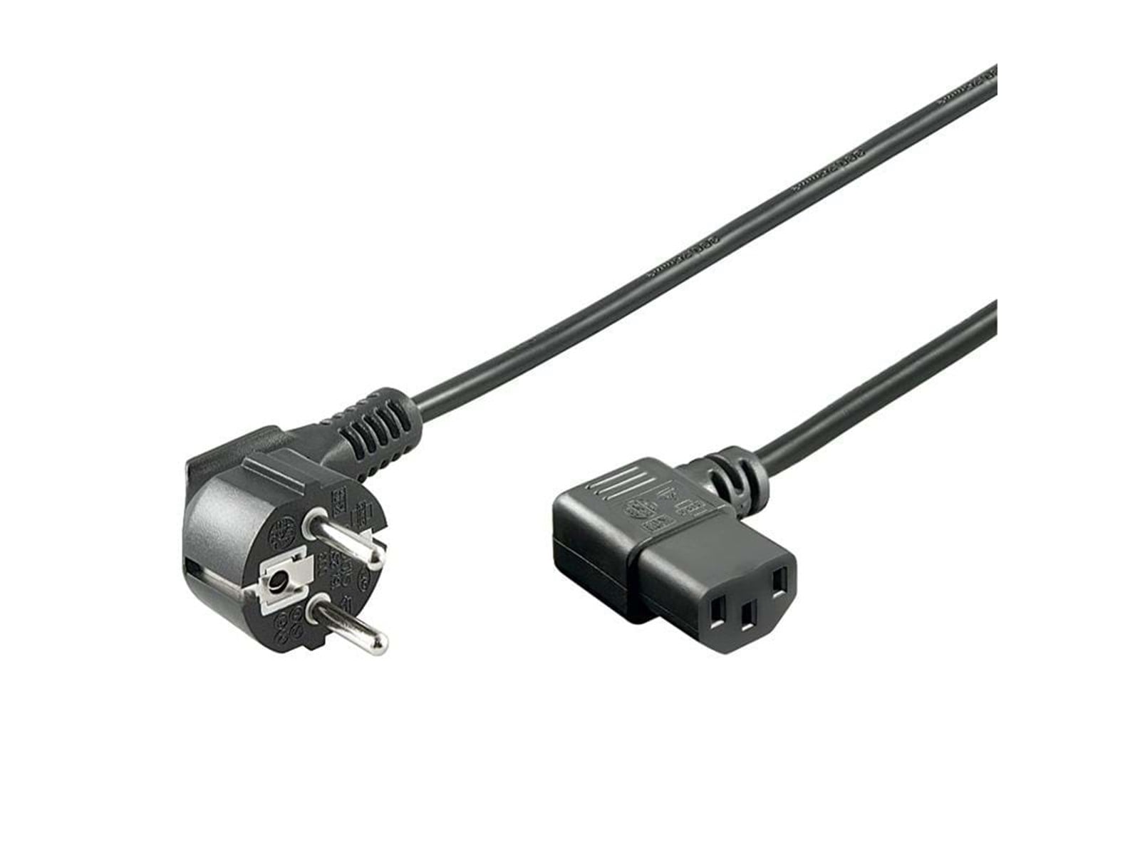 Pro Strom Kabel C13 2x90° - Schwarz - 1.5m | Günstig