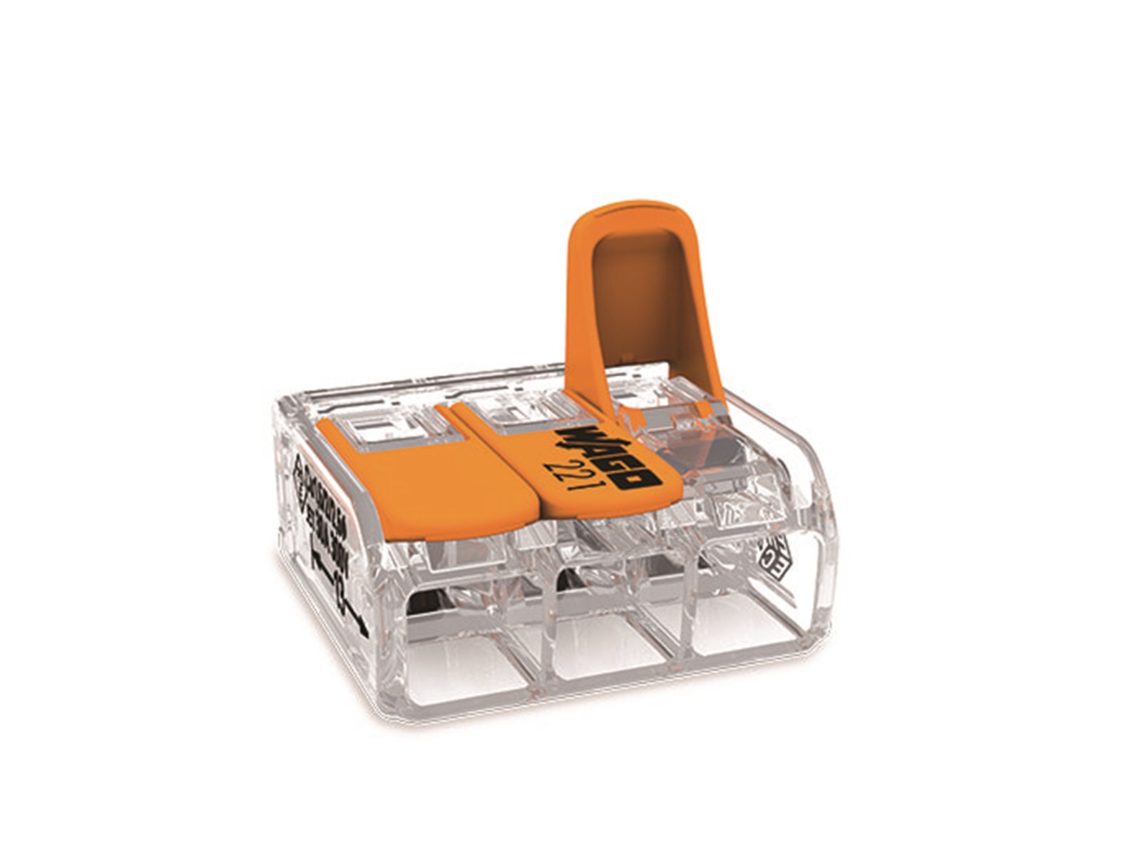 WAGO splicing connector 3x0.5-6mm2 transparent | Auf Lager | Günstig