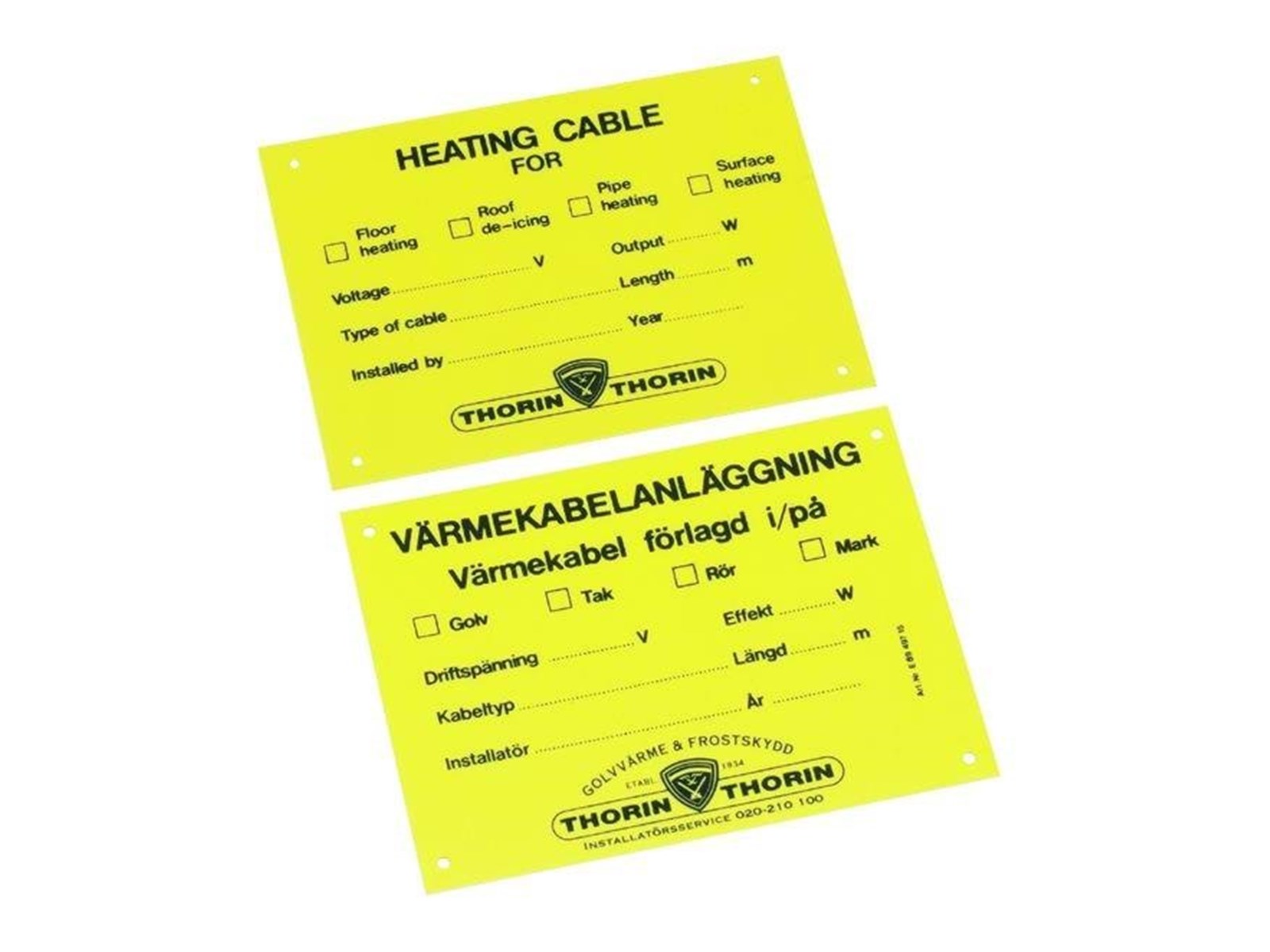 Raychem Warning label heattracing | Günstig