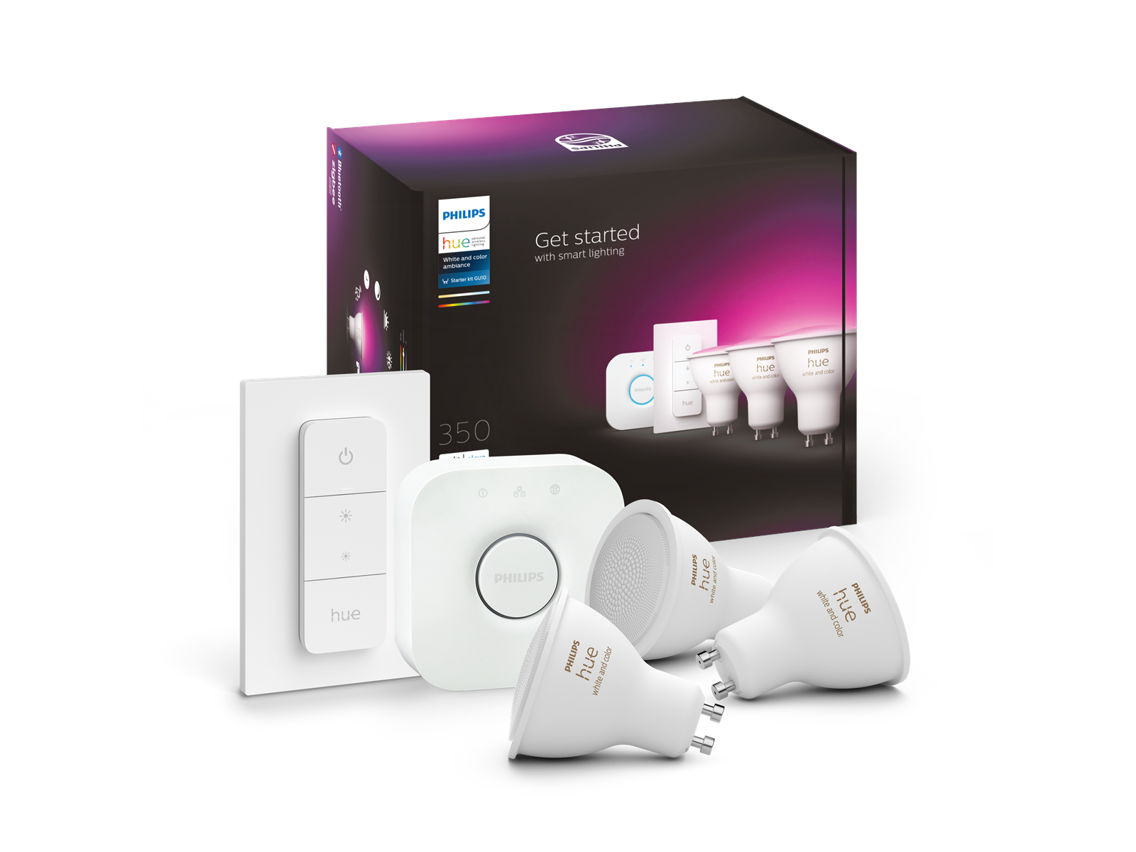 Philips Hue Color GU10 Spotlight - Starter kit with 3 bulbs | Günstig