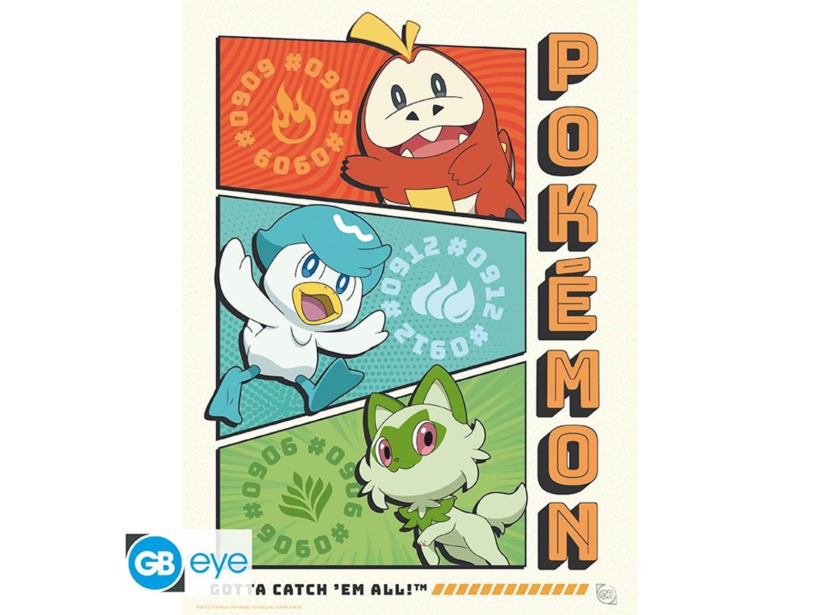 ABYstyle - POKEMON Portfolio 9 Posters Starters (21x29.7cm) - Plakat