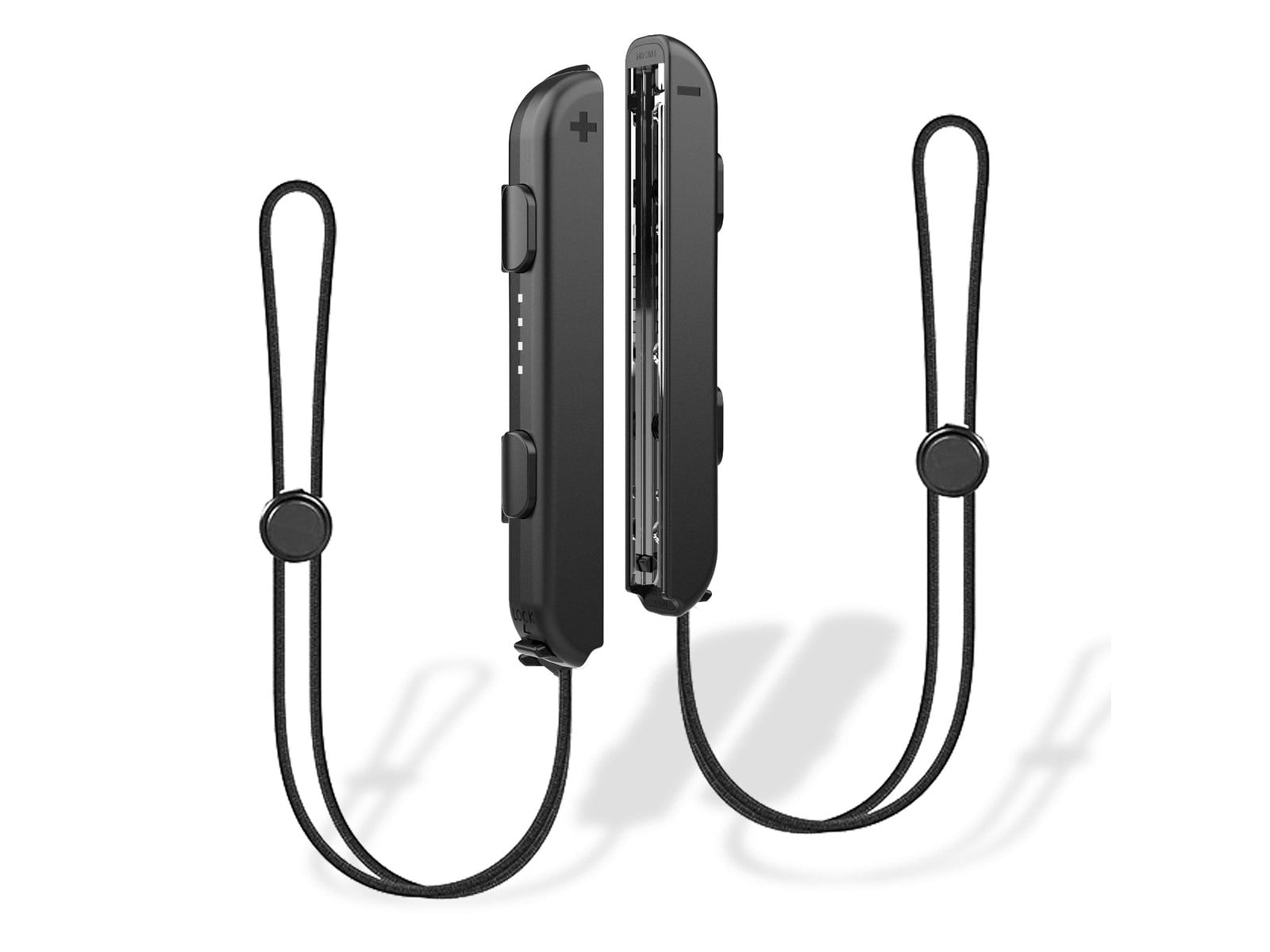 Trade Invaders Pair of Wrist Straps for Joy-Con - Metal Rail - Black ...