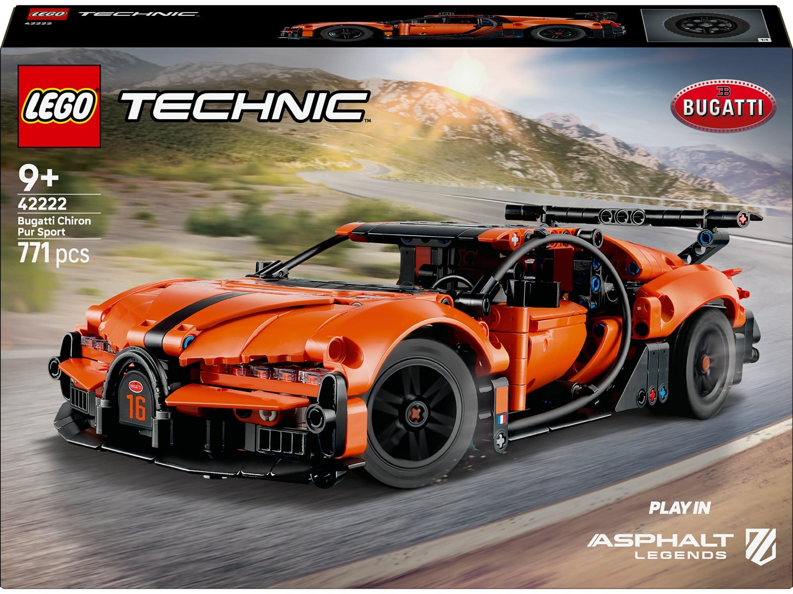 LEGO Technic 42222 Bugatti Chiron Pur Sport Hypercar | Auf Lager