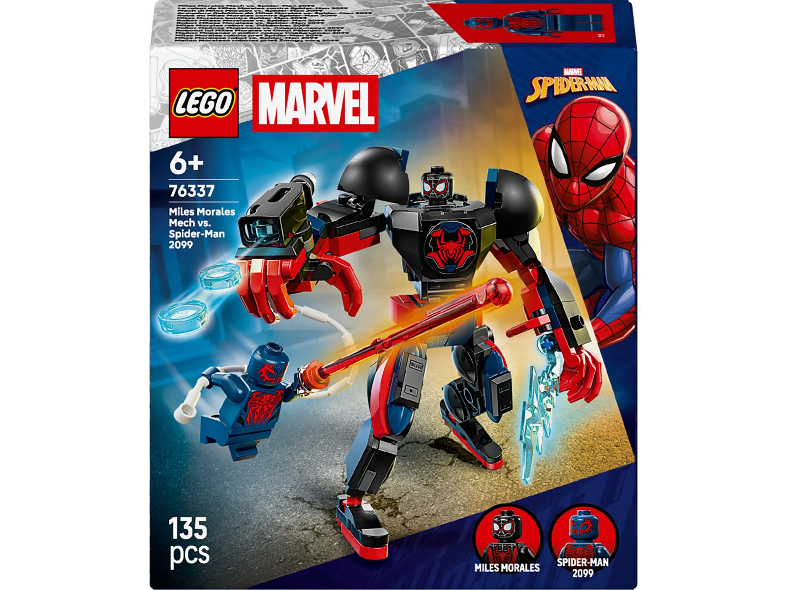 LEGO Super Heroes Marvel 76337 Miles Morales Mech vs. Spider-Man 2099