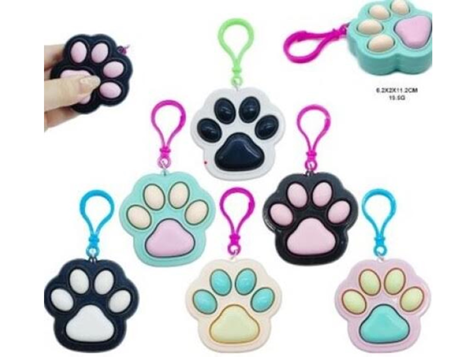 Pocket Money Fidget Click Paw Keychain - assorted | Günstig