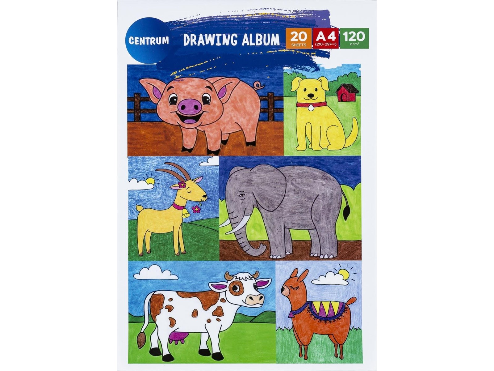 CENTRUM Drawing pad ANIMAL A4. 120g. 20 pages. | Günstig