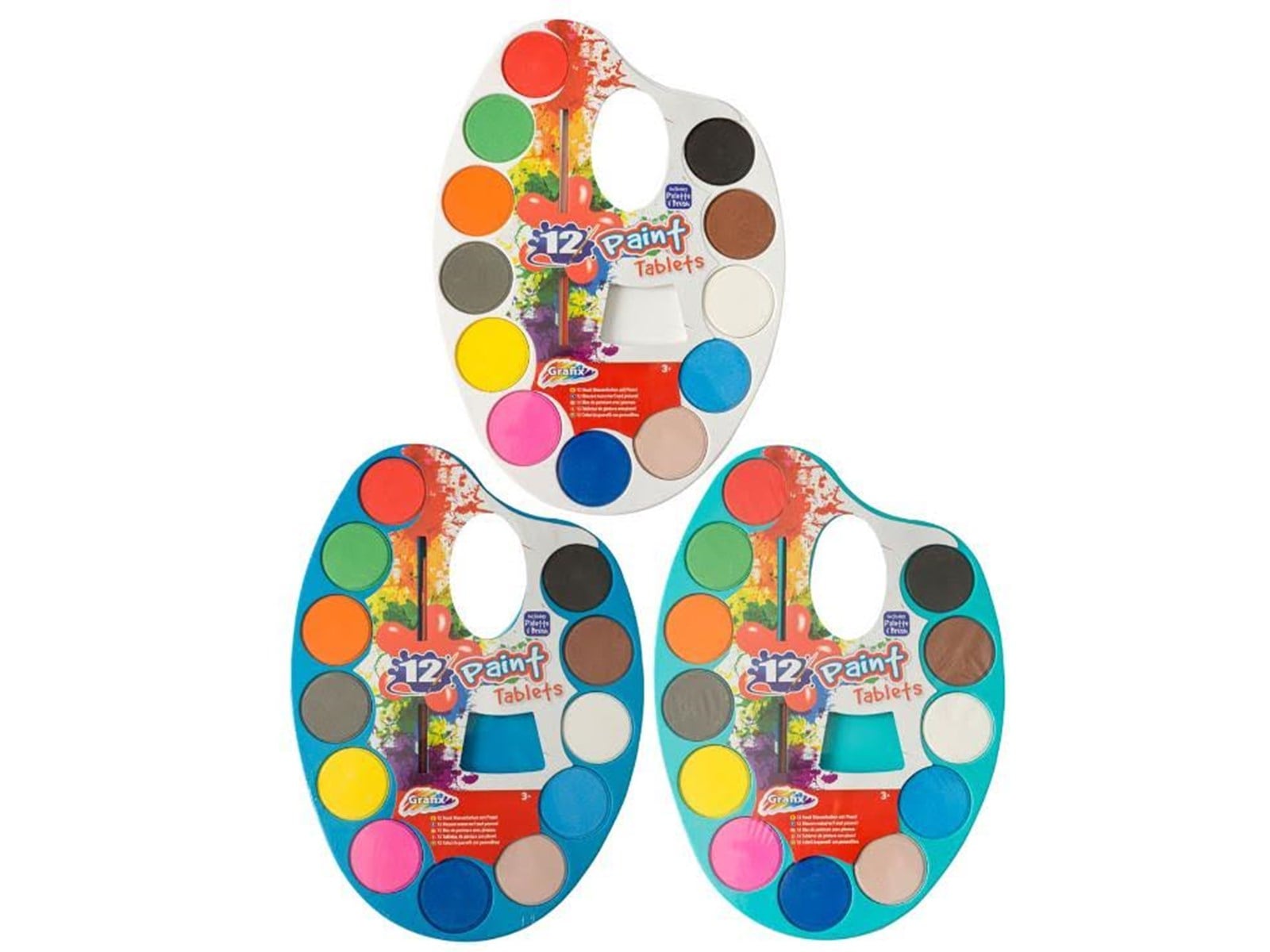 Creative Craft Group Coloring tray palette with 12 colors and brush