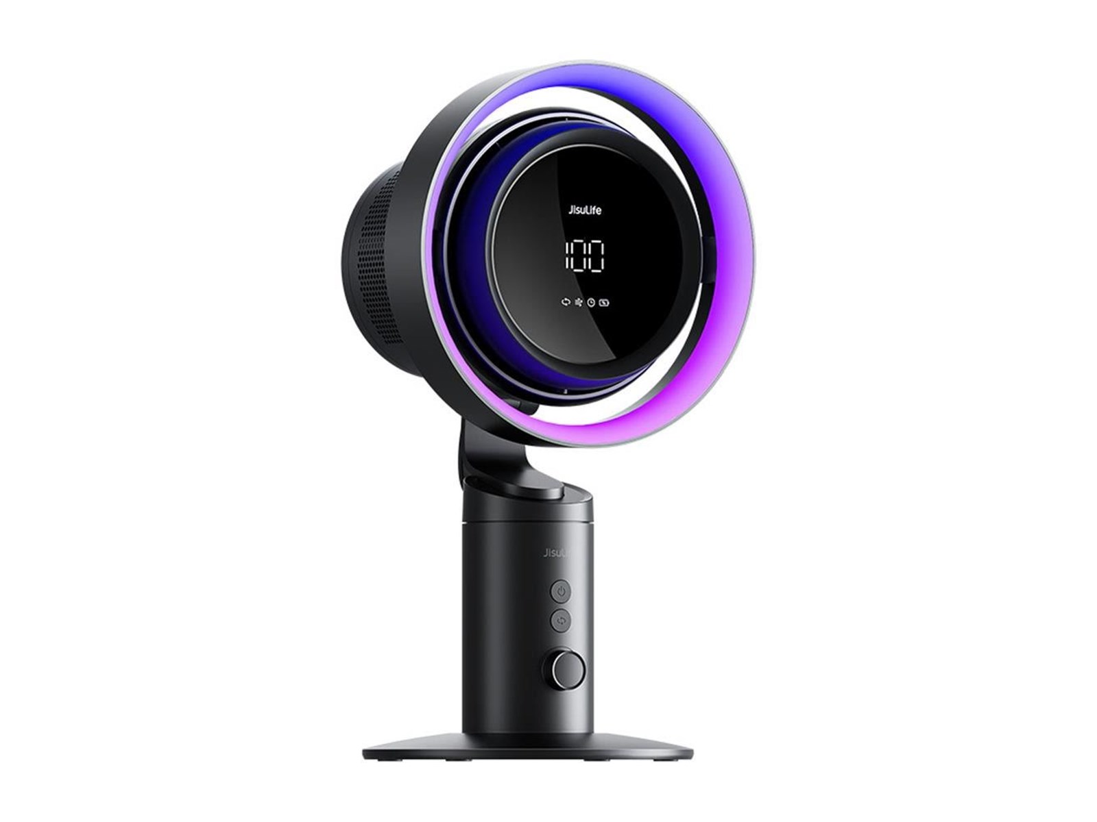 Jisulife Table Fan Pro3 10000mAh Desktop Turbine Fan with Filter - Dark ...