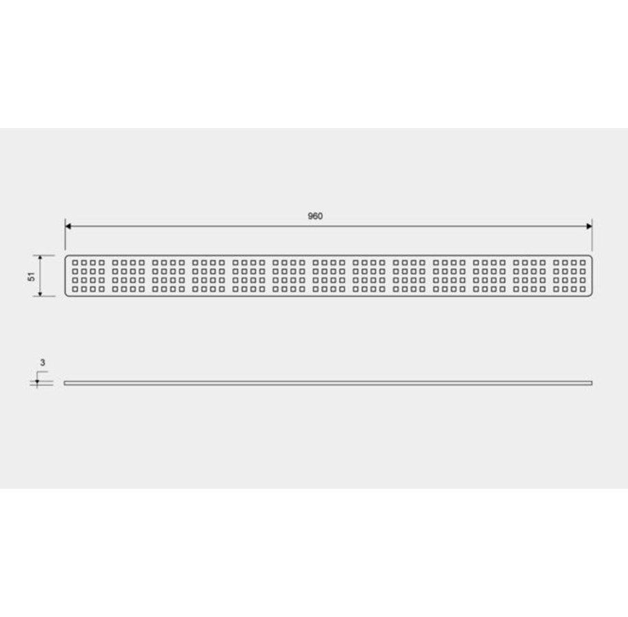 Unidrain ClassicLine grating Square 1000 mm | Günstig