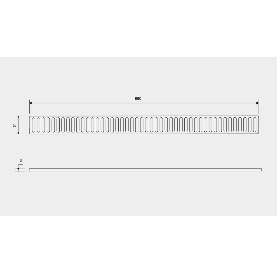 Unidrain ClassicLine grating Column 1000 mm | Günstig