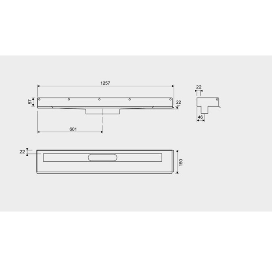 Unidrain Drain unit 1002 1200 mm left wall flange | Günstig