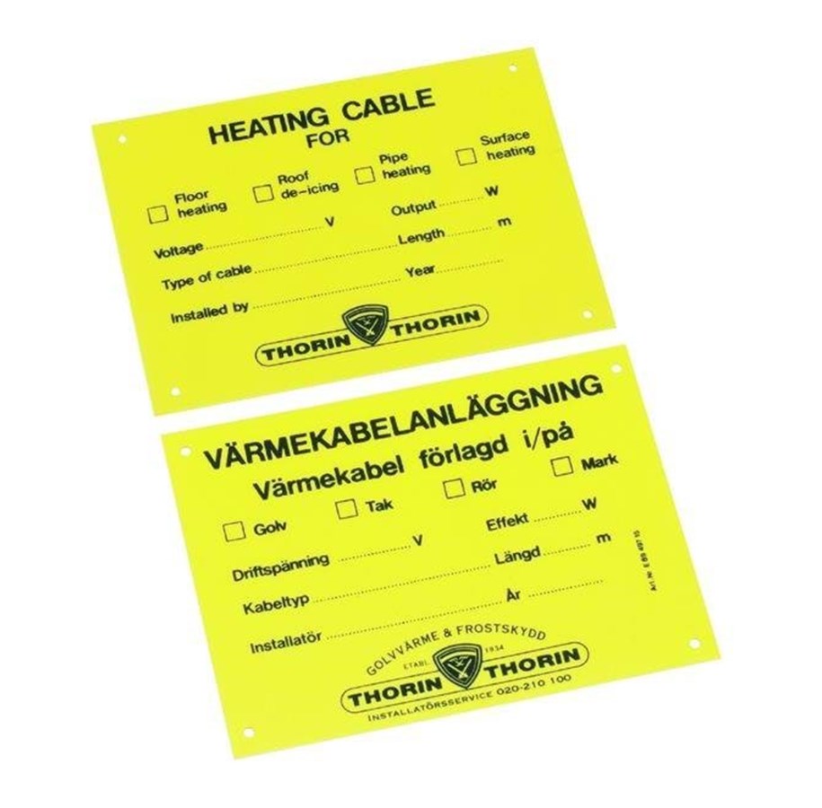 Raychem Warning label heattracing | Günstig