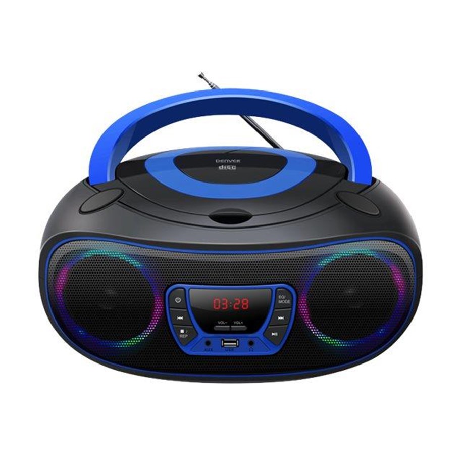 DENVER TCL-212BT - Blue - Boombox - CD - FM - USB - Bluetooth