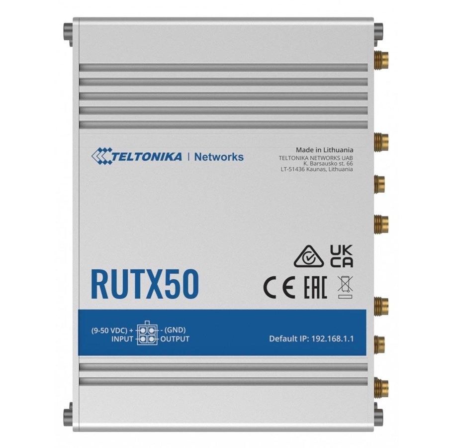 Teltonika RUTX50 Industrial 5G Router - Wireless router 802.11a/b/g/n ...