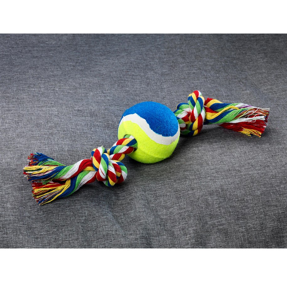 Dogman Rope Toy with Tennis Ball 16mmx30cm | Auf Lager | Günstig