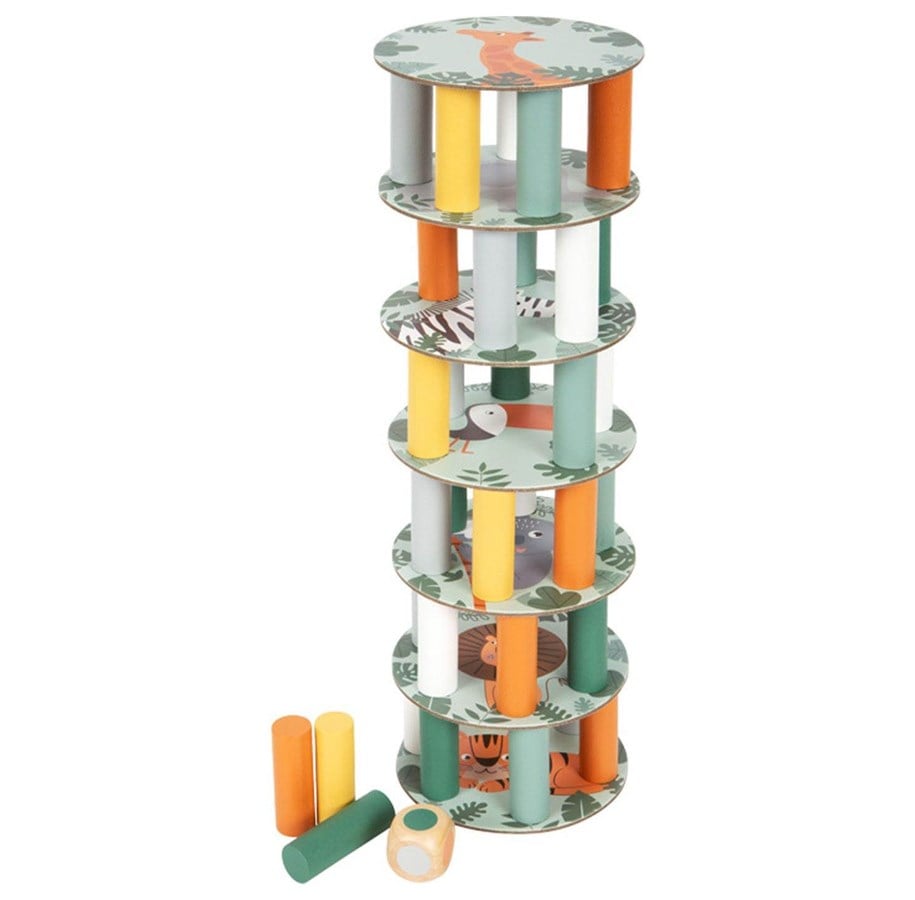 Small Foot - Wooden Wobble Tower Safari Game | Günstig