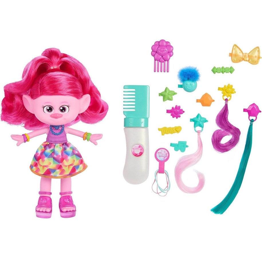Mattel Dreamworks Trolls Band Together Hair-Tastic Queen Poppy Fashion Doll
