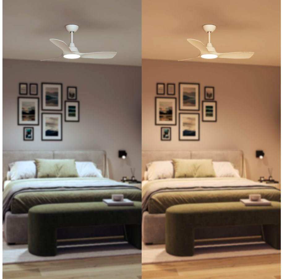 Philips Fixed Blade Fan Ceiling Light 42' – 30W Fan & 24W LED Lamp with ...
