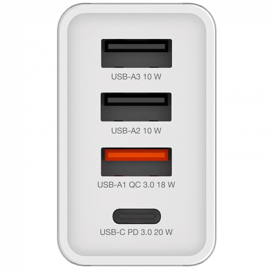 Verbatim power adapter - 24 pin USB-C 3 x USB Type A - 30 Watt